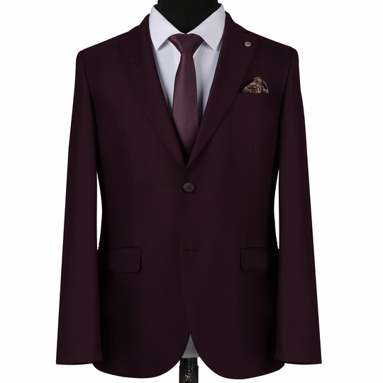 Barcelona Bordeaux suit - Rich burgundy – Baggi Men
