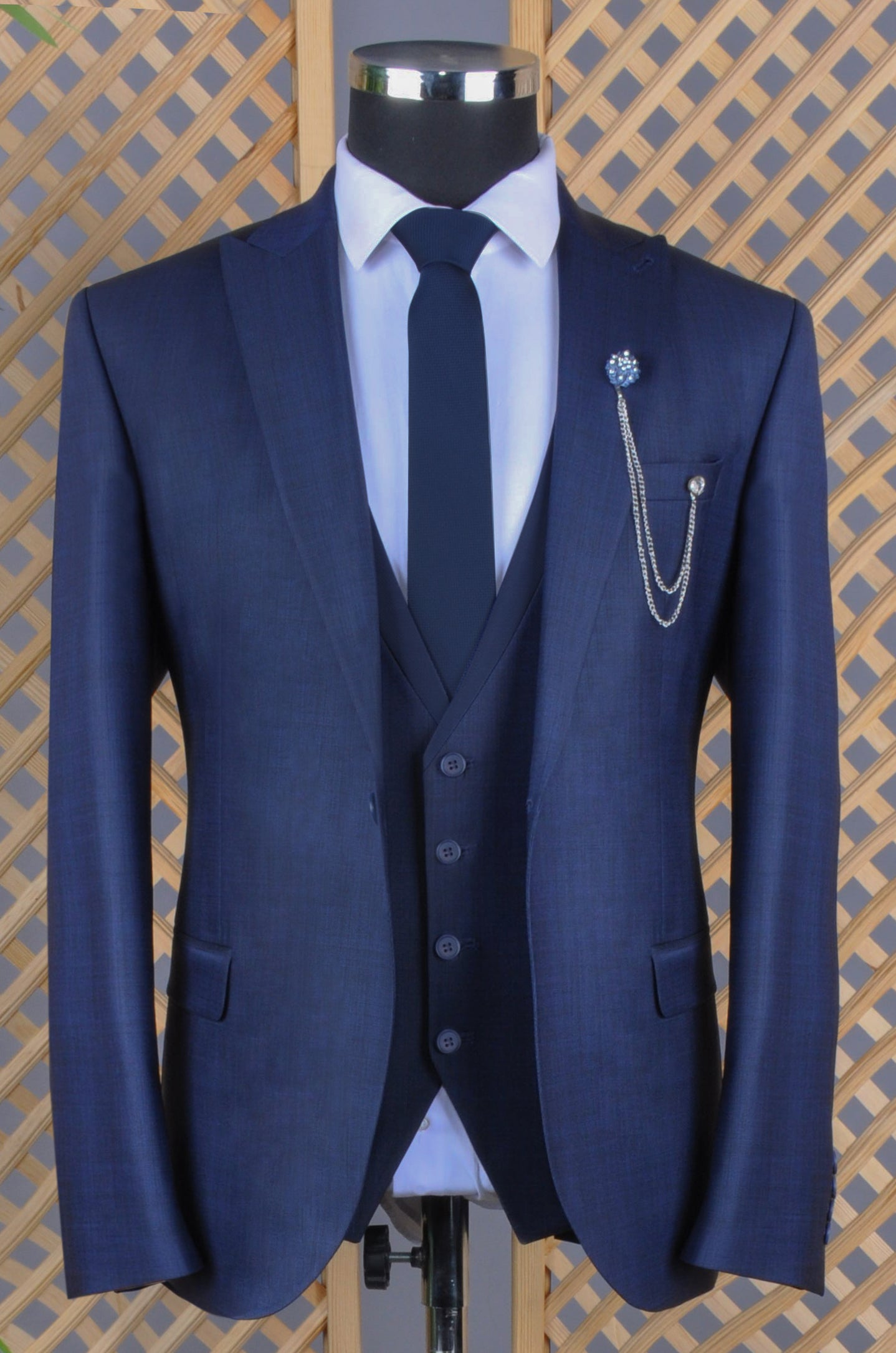 Neutical Noir suit - Dark navy blue – Baggi Men